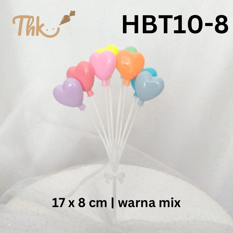 Jual HBT10 - Hiasan kue Cake Topper Tusukan Balon Hati | Shopee Indonesia