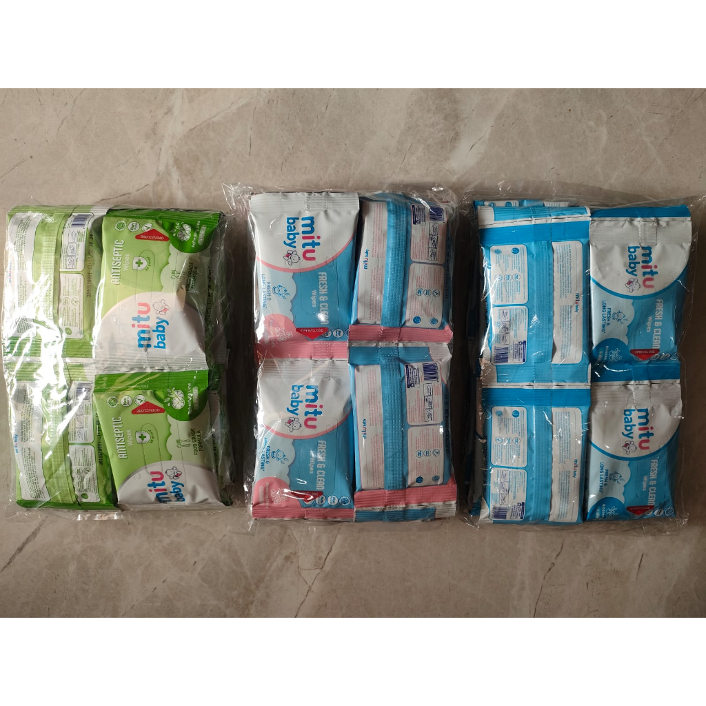 Jual Tissue/Tissu/Tisu Basah Mitu Mini Pack isi 4s x 12pcs | Tisu ...
