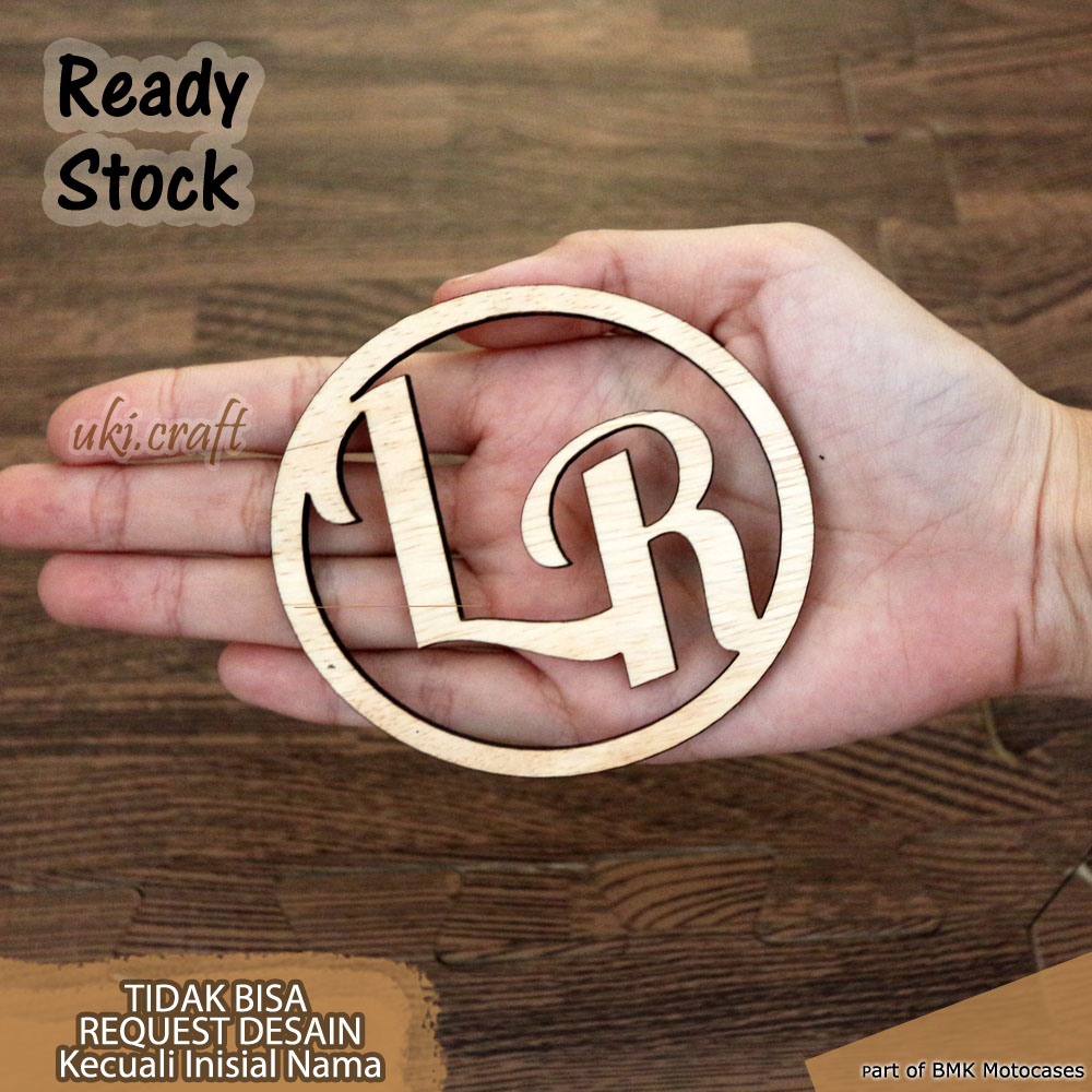 Jual Cutting Inisial Initial Nama Lingkaran Bulat Kayu Mdf Plywood ...