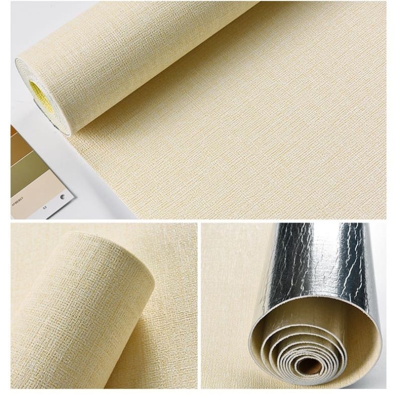 Jual Wallpaper Dinding Polos Kuning Sticker Dinding Polos Kuning ...