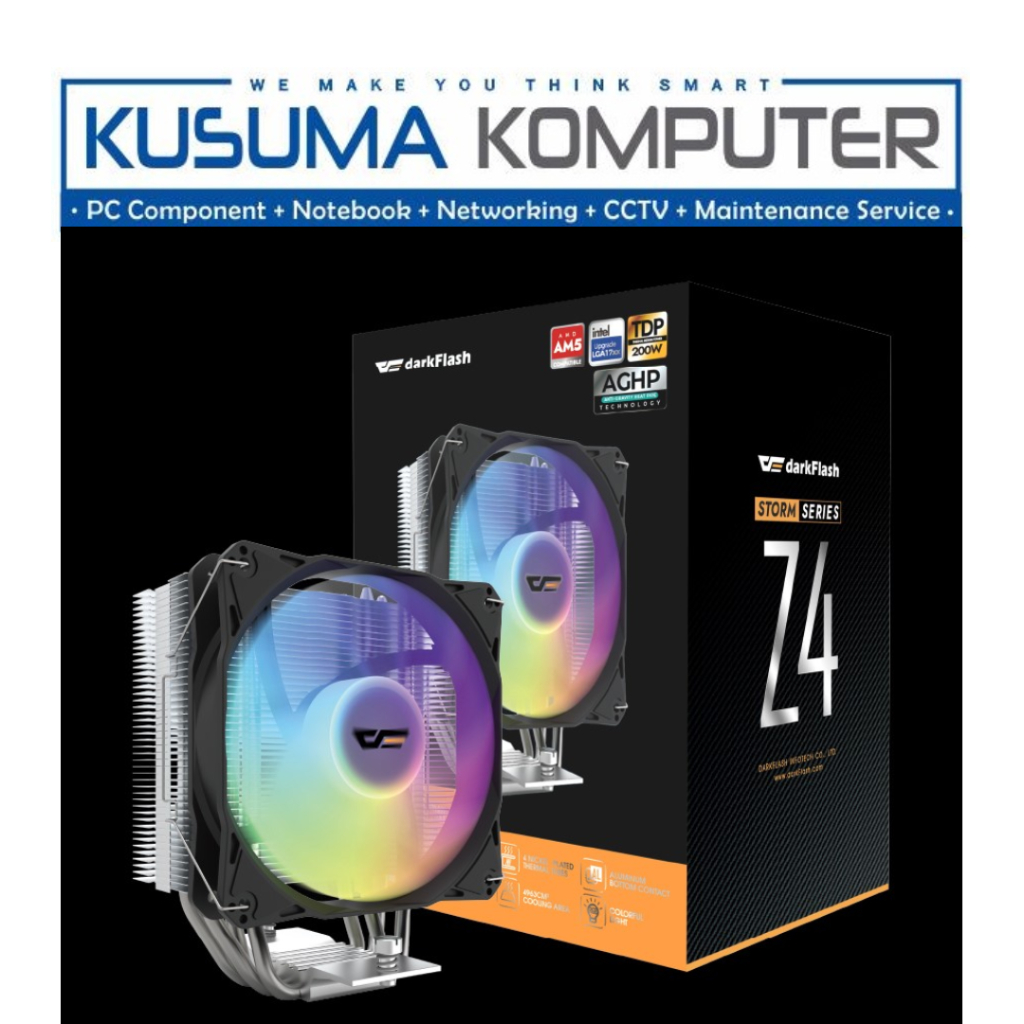 Jual DarkFlash Z4 ARGB CPU Cooler Support Intel AMD | Shopee Indonesia