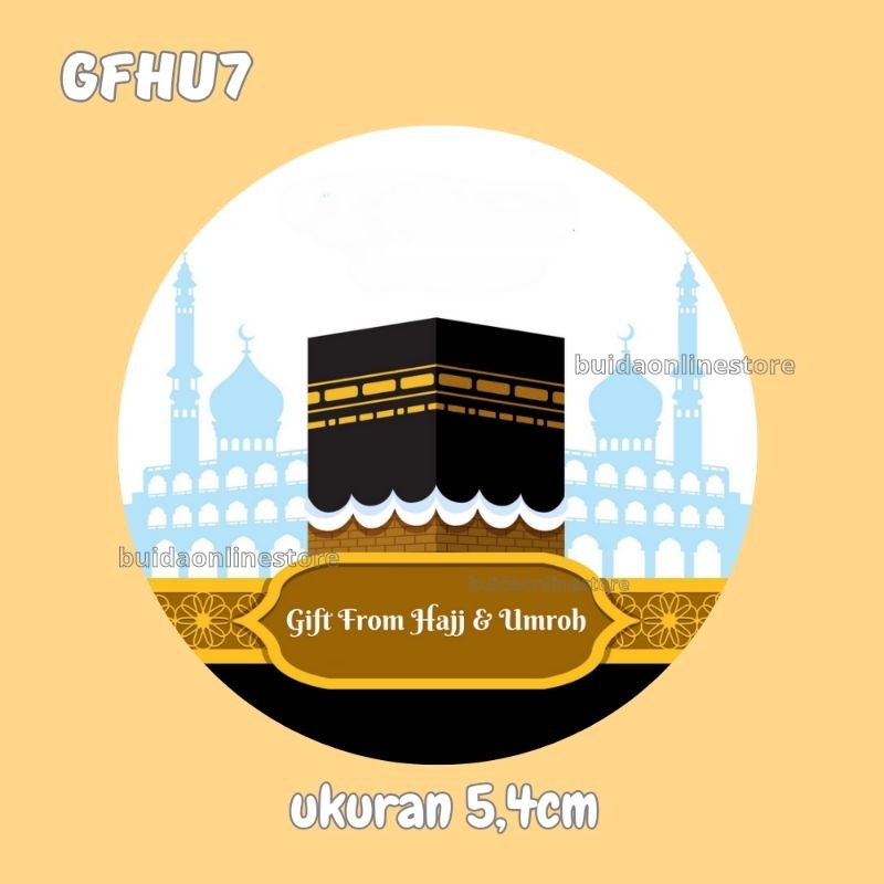 Jual Sticker stiker label Gift From Hajj & Umroh Hangtag dekorasi ...