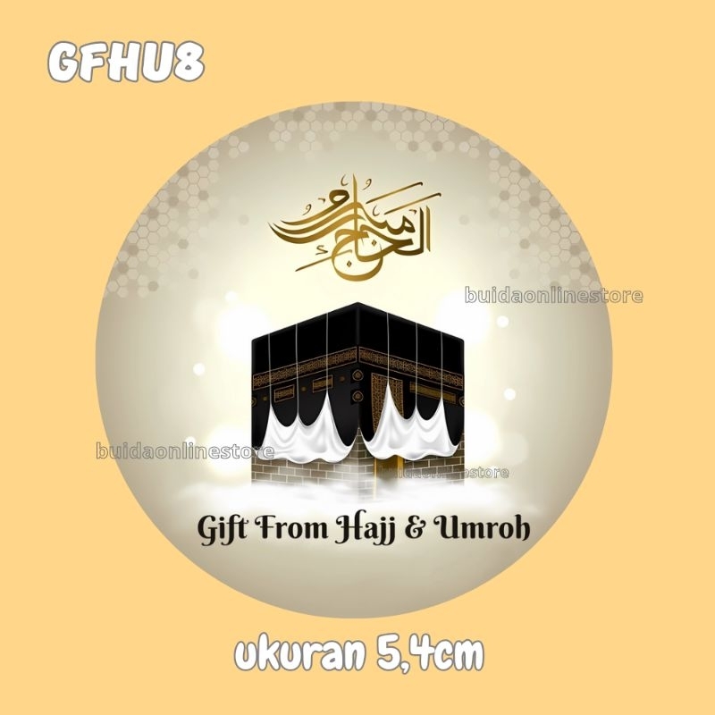 Jual Sticker stiker label Gift From Hajj & Umroh Hangtag dekorasi ...