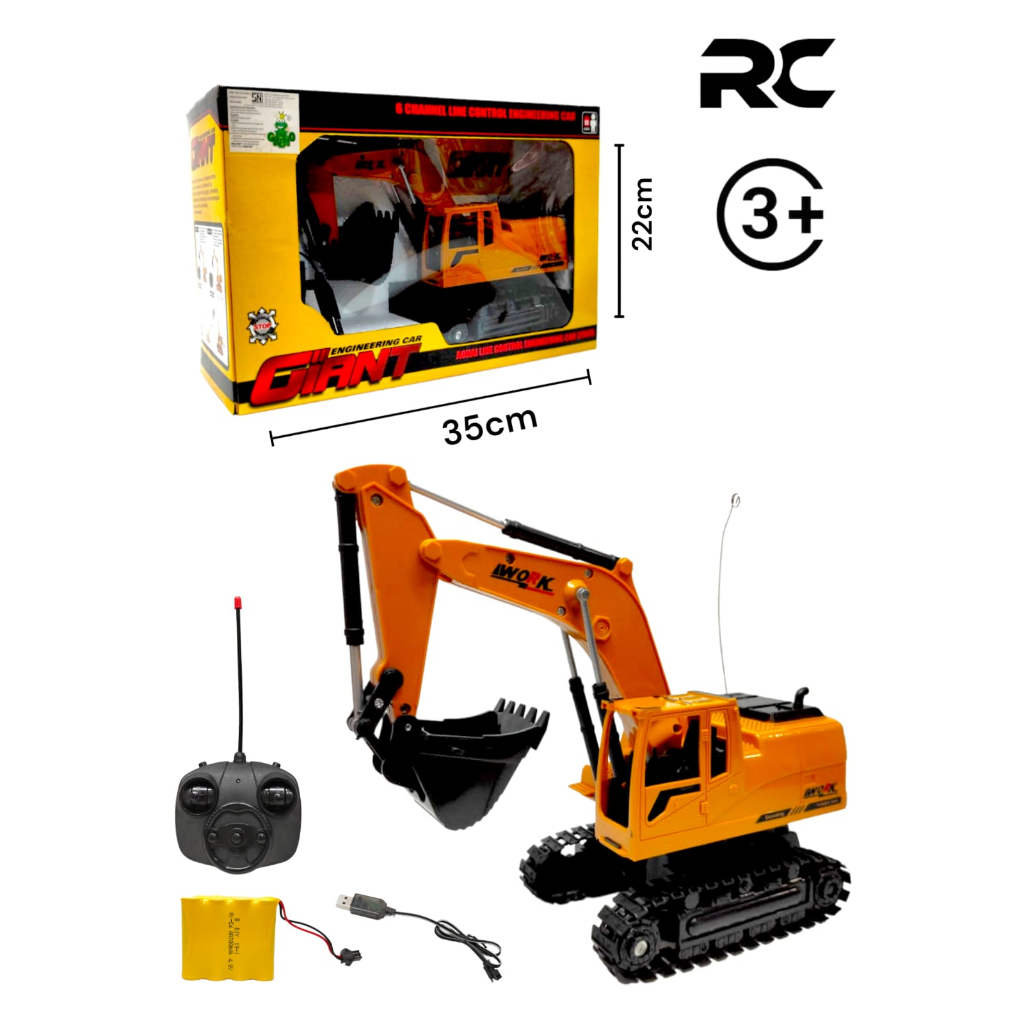 Jual DOUBLE GREAT MAINAN RC EXCAVATOR PUTAR 360 DERAJAT 1:10 EXCA BEKO ...