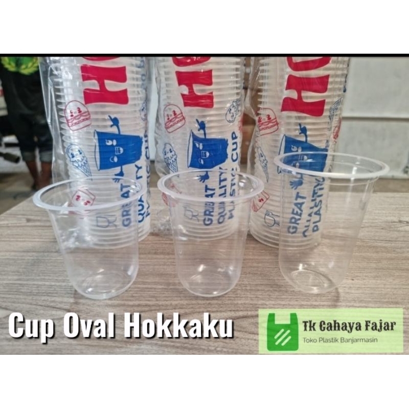 Jual Cup Oval 14oz 16oz Hokkaku Isi 50 Gelas Bulat Oval Hokka | Shopee Indonesia