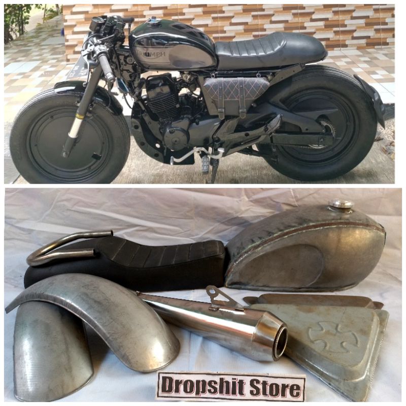 Jual Paket motor japstyle mentah Paket japstyle triumph bratstyle ...