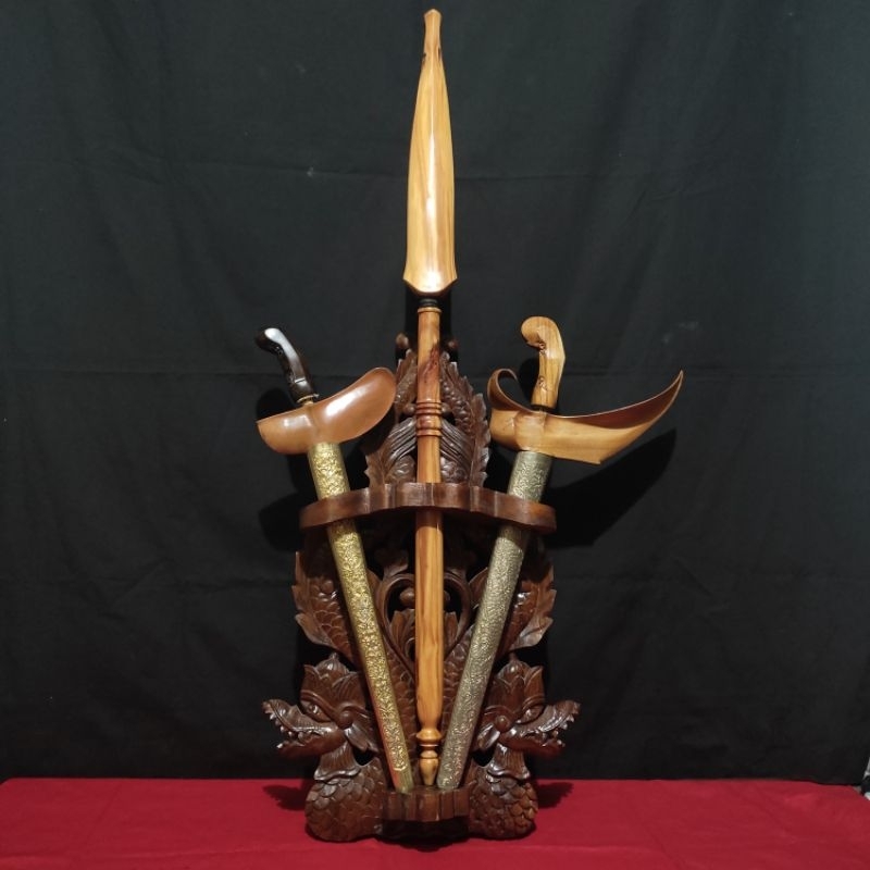 Jual Blawong Keris dan Tombak Isi 3 Bahan Kayu Jati Finishing Garap ...