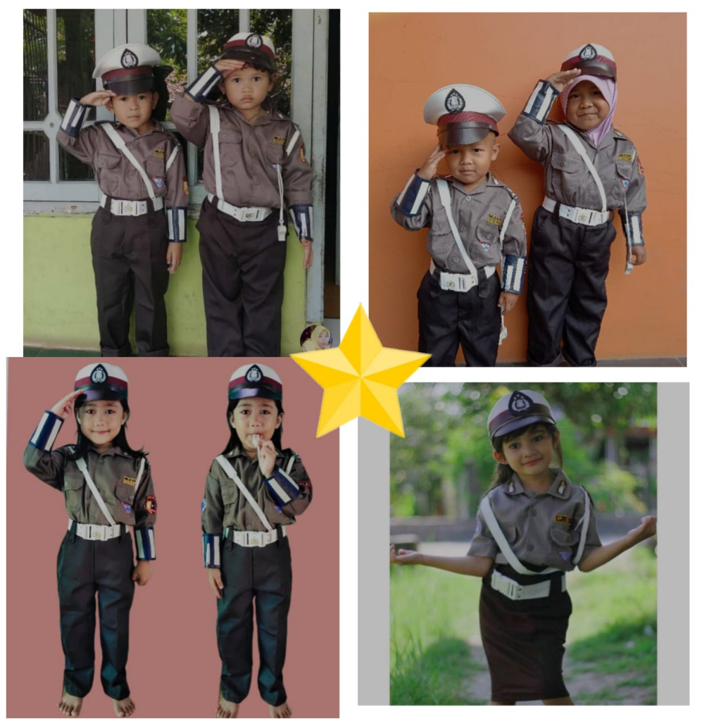 Jual Seragam Polisi Anak/baju Polisi Anak Laki Perempuan/Polisi Cilik ...