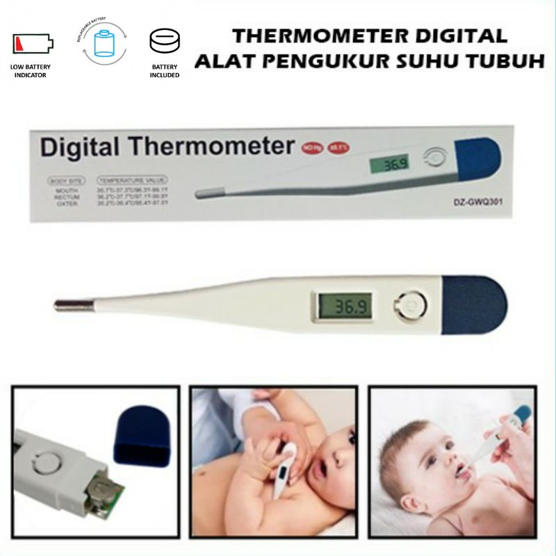 Jual Thermometer Digital Alat Pengukur Suhu Badan Tubuh Bayi Baby Anak ...