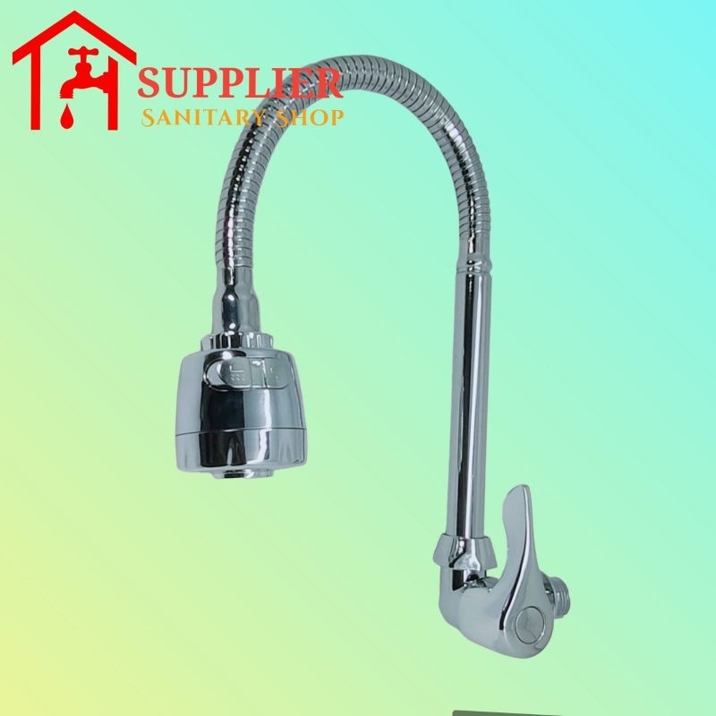 Jual Kran cuci piring flexibel stenlies/kran angsa warna/kran dapur ...