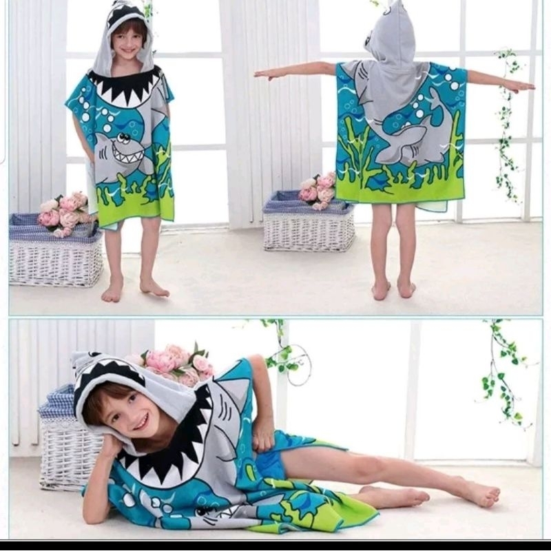 Jual handuk renang handuk ponco handuk anak renang | Shopee Indonesia