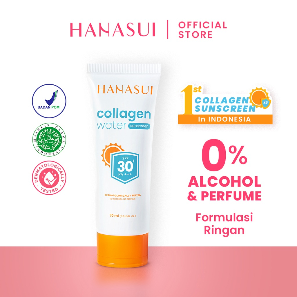 Jual Hanasui Collagen Water Sunscreen Spf 30 | Shopee Indonesia