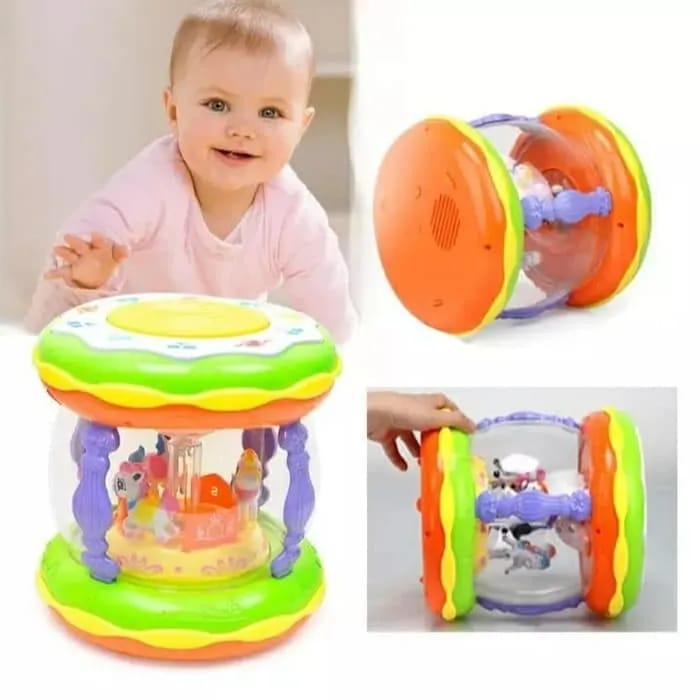 Jual Wonderland merry go round Mainan edukasi musikal anak MUSIC DRUM ...