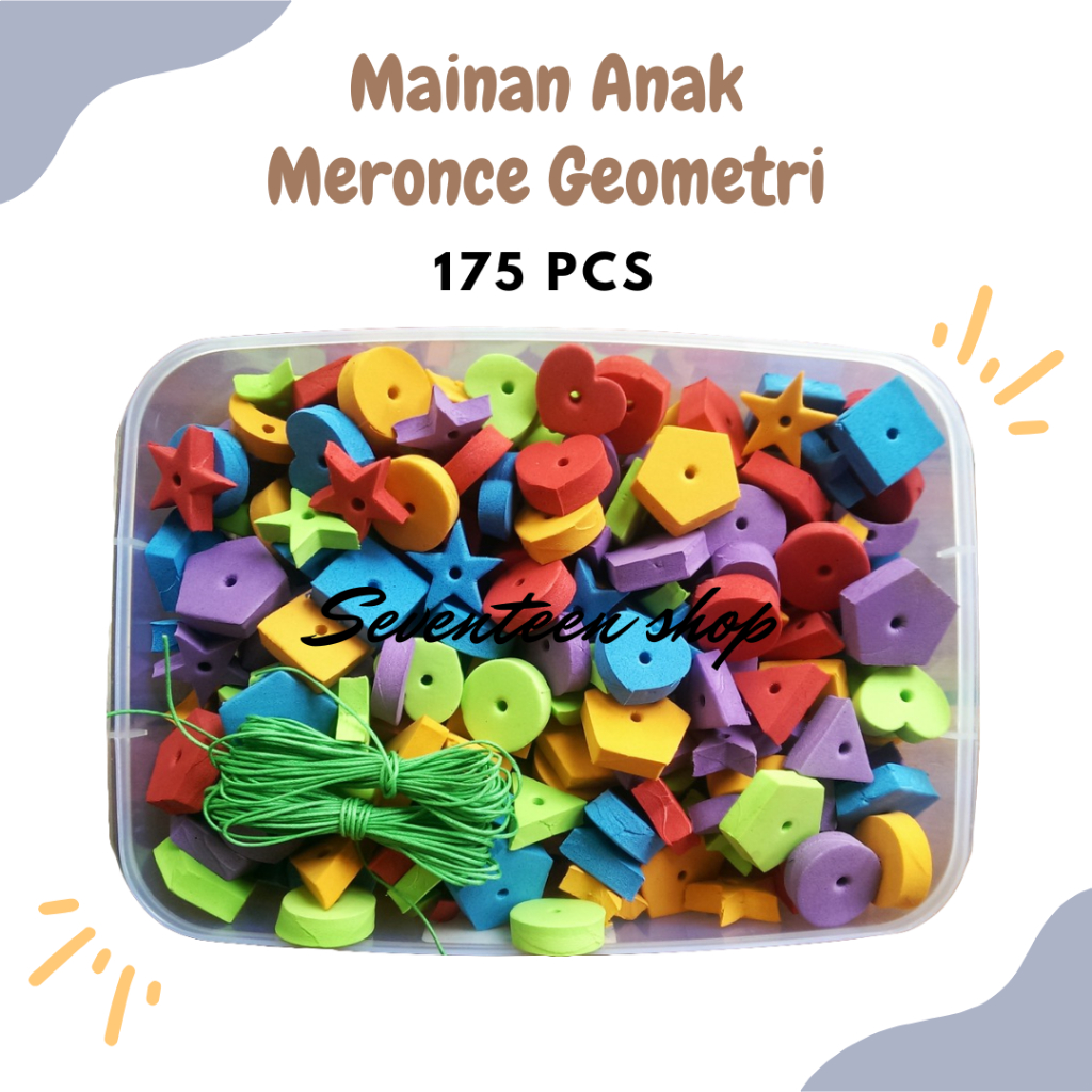Jual Mainan Anak Meronce Geometri Spon - Mainan Anak Berbagai bentuk ...