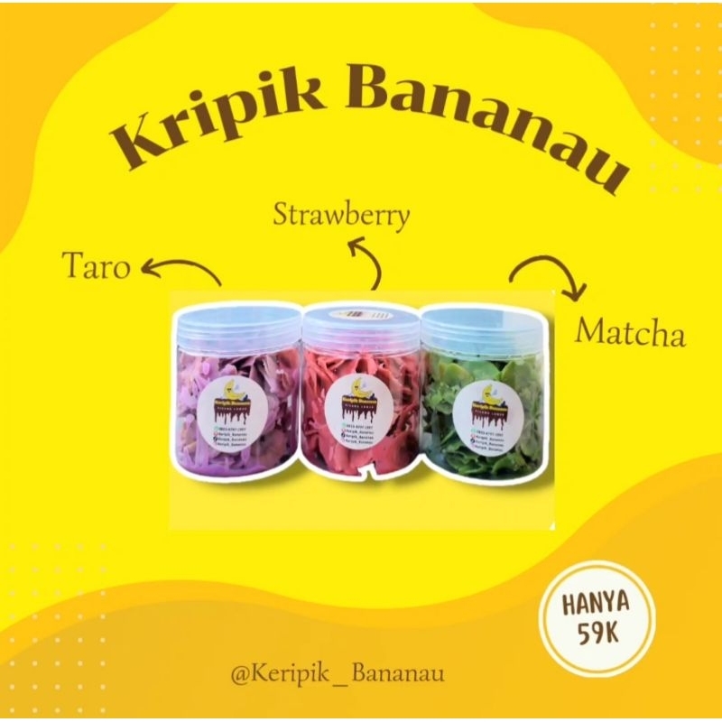 Jual Keripik pisang lumer keripik pisang rasa Cokelate matcha taro ...