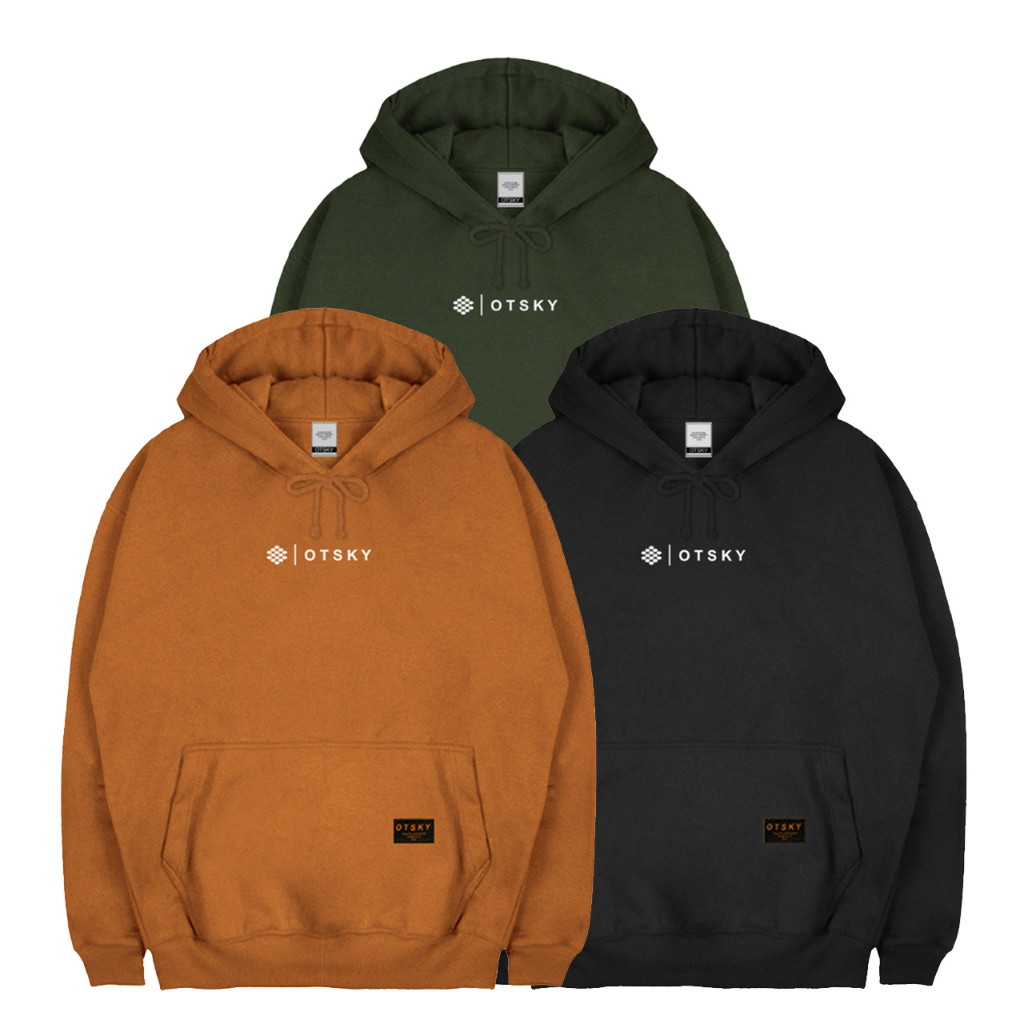 Jual Otsky Jacket Hoodie Pria Font Logo Best Fleece (W) | Shopee Indonesia