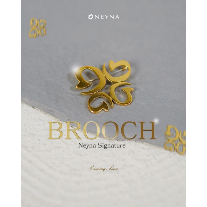Jual BROS CANTIK DAN MEWAH, WARNA GOLD LOGO NEYNA | Shopee Indonesia