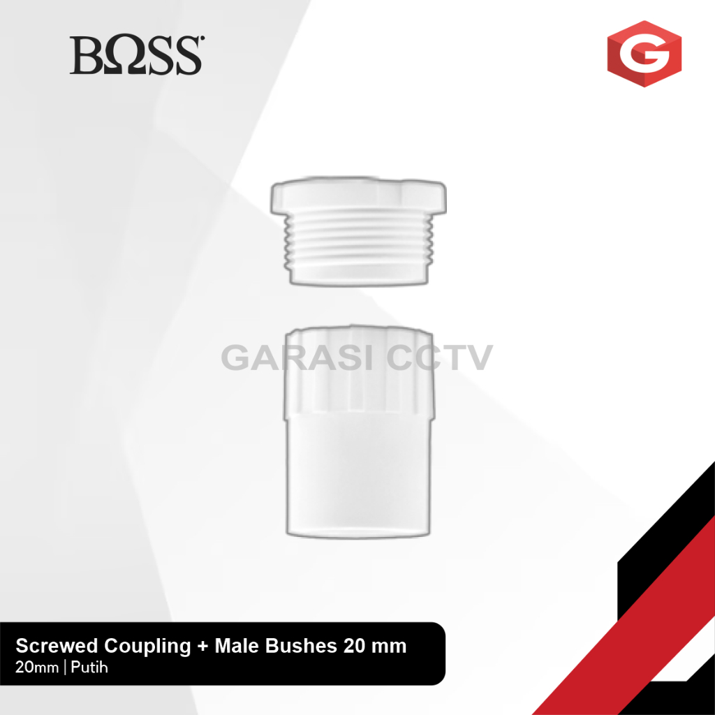 Jual Boss Screwed Coupling + Male Bushes 20 mm White | Shopee Indonesia