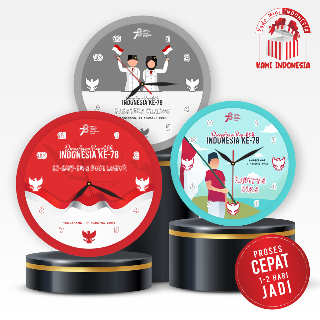Jual JAM DUDUK CUSTOM NAMA KARAKTER SOUVENIR 17 AGUSTUS UNIK HADIAH ...