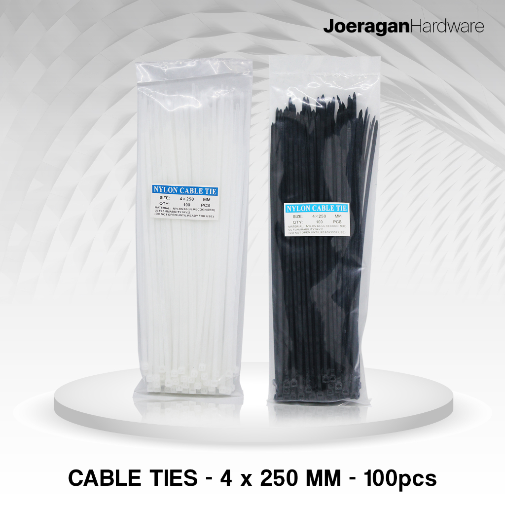 Jual Kabel Ties 4x250mm isi 100pcs Nylon Cable Tie Besar 25cm Insulock Tis 25 cm 4 x 250 mm ...