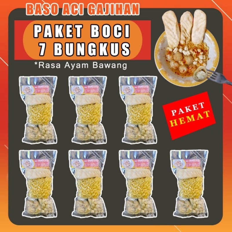 Jual PAKET BASO ACI ISI JANDO/GAJIH SAPI 7 BUNGKUS MAKANAN INSTAN food ...