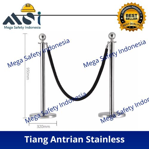 Jual Queue Line Tiang Antrian Pembatas Stainless Standing Barrier ...