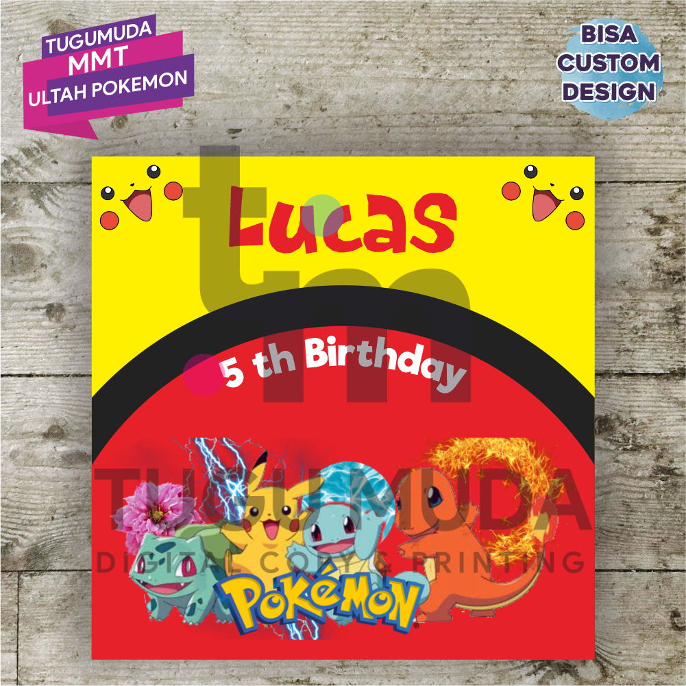 Jual Cetak Banner|Backdrop|Spanduk Ultah/Ulang Tahun Anak - POKEMON ...