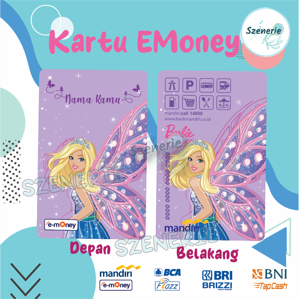 Jual Emoney Barbie Girl Cute Flazz gen 2 Kartu E-money Mandiri BCA ...