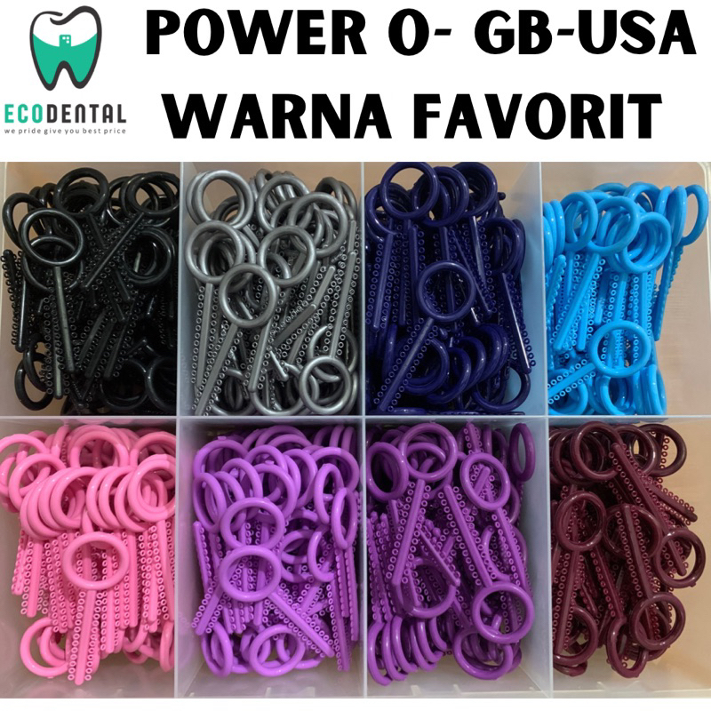 Jual Power O AO Karet Behel American Orthodontic Style Warna Favorit ...