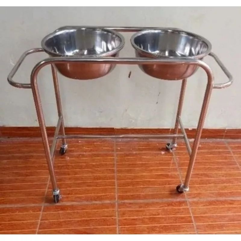 Jual Trolley Medicial Troli Double Waskom H Rumah Sakit Stainless ...