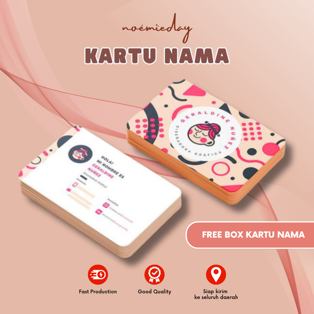 Jual Cetak Kartu Nama / Stiker Label Nama / Kartu Nama Custom Premium ...