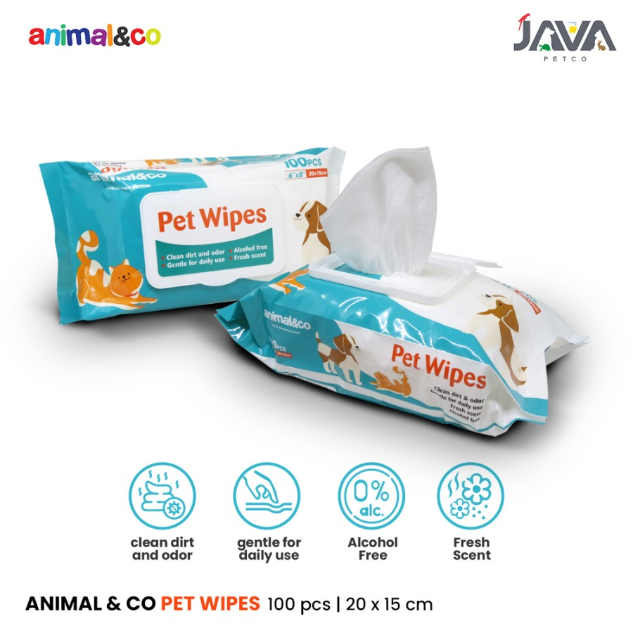 Jual AnimalnCo Tissue Basah Anjing Kucing 100pc - PET SOFT WIPES WET ...