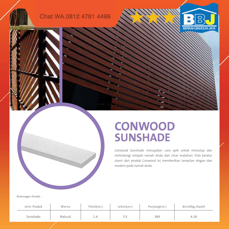 Jual CONWOOD SUNSHADE 3" / Conwood Pelindung Sinar Matahari | Shopee Indonesia