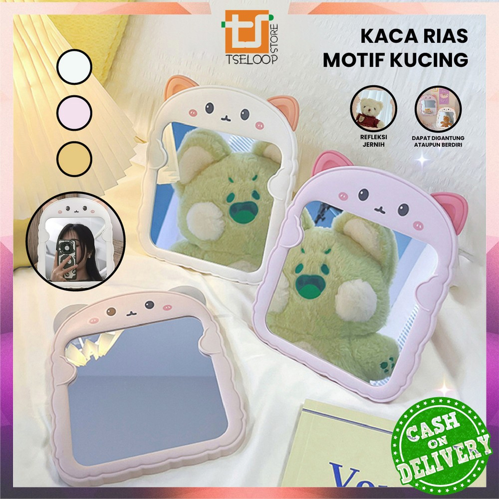 Jual OFM-K153 Cermin Meja Rias Bentuk Kucing / Kaca Rias Make Up ...