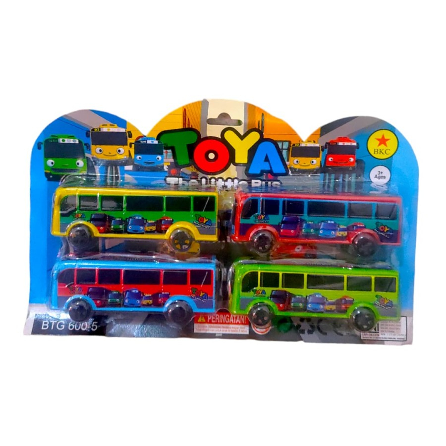 Jual Mainan Anak Bus Toya Isi 4 Pcs - Little Mini Bus And Friend ...