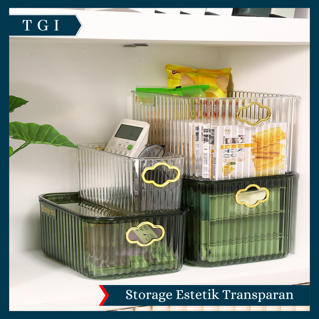 Jual TGI - BOX PENYIMPANAN DENGAN TUTUP BOX SERABGUNA TRANSPARAN ...
