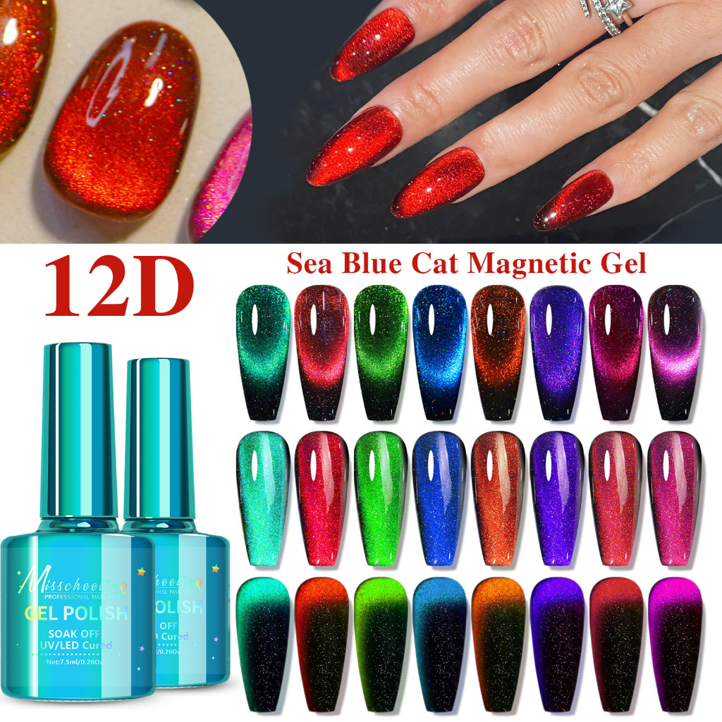Jual Mischeering 12D Cat Eye / Spar Cyrstal Cateye Gel Polish Kutek ...