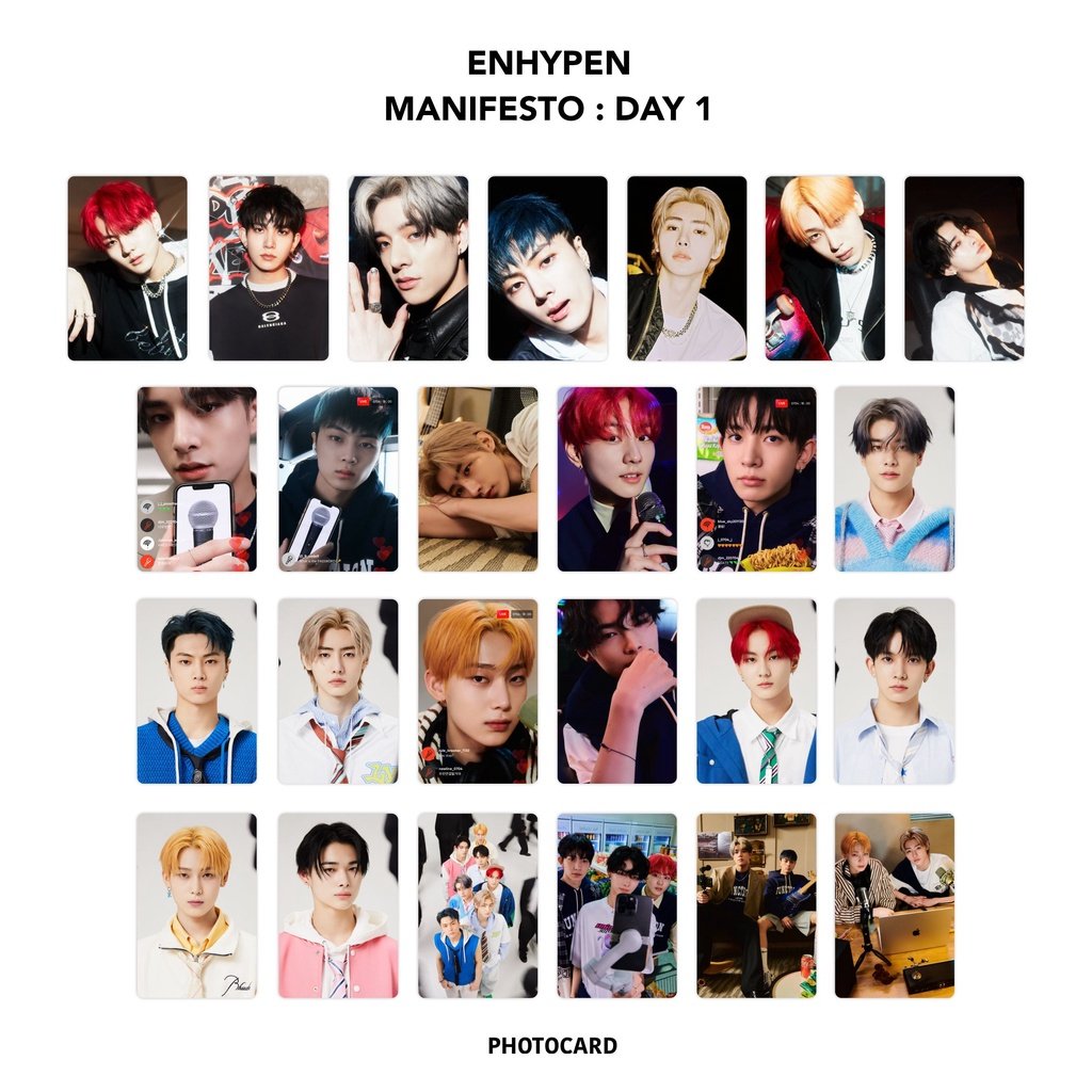 Jual PHOTOCARD ENHYPEN MANIFESTO : DAY 1 - 25 PCS | Shopee Indonesia