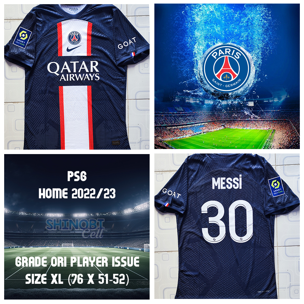 Jual Jersey Paris Saint-Germain Home 2022 / 23 PSG MESSI #30 Size XL ...