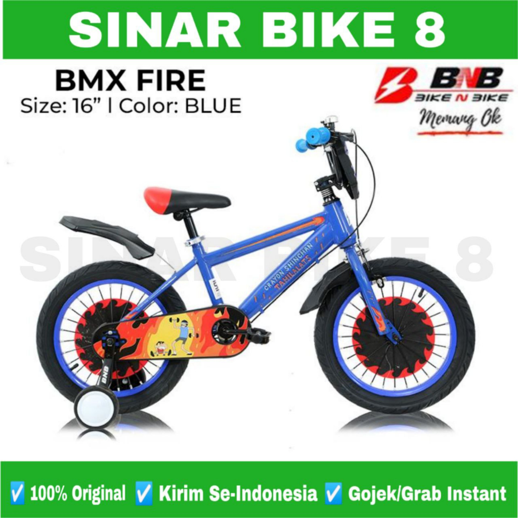 Jual Sepeda Anak BMX BNB FIRE Ukuran 12 16 18 Inch Usia 2-8 Tahun ...
