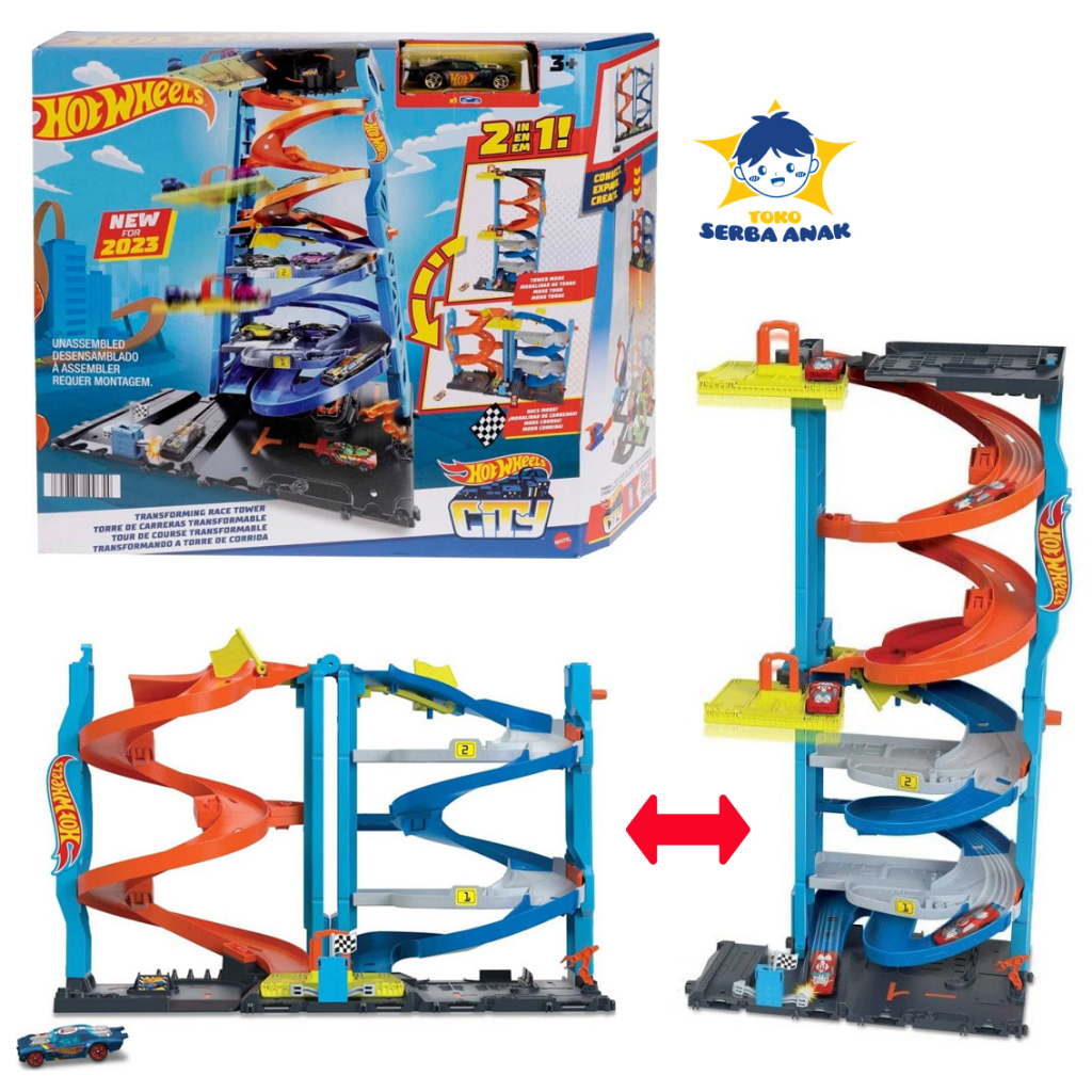 Jual HOTWHEELS City Transforming Race Tower ORIGINAL Track Hot Wheels ...