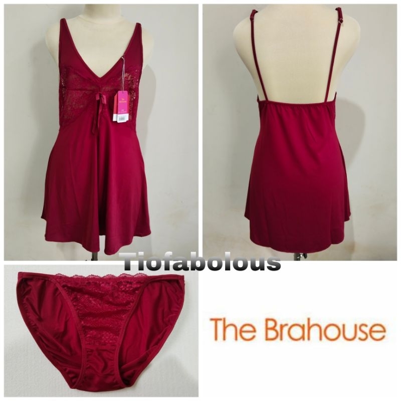 Jual The Brahouse Lingerie Baju Tidur Sexy One Set TFBLGR05 | Shopee ...