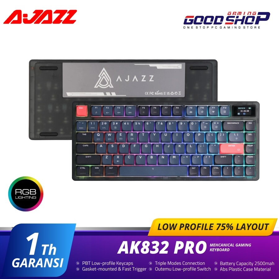 Jual AJAZZ AK832 Pro Low Profile RGB With Screen | Shopee Indonesia