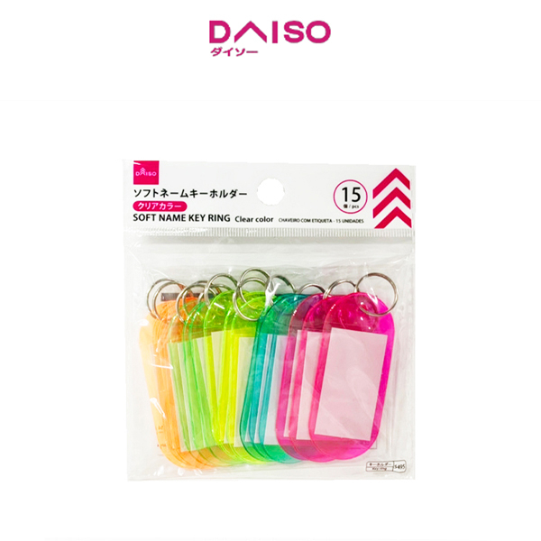 Jual Daiso Soft name key ring - Clear color - 15pcs - | Shopee Indonesia