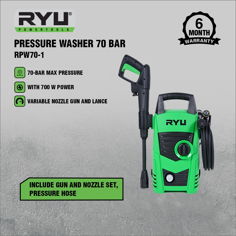 Jual RYU Pressure Washer Rpw70-1 - Jet Cleaner - Mesin Cuci Kendaraan ...