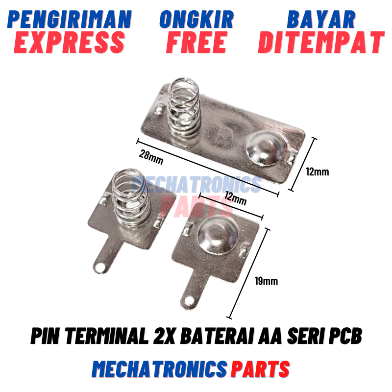 Jual Pin Terminal Baterai PCB Terminal Batere AA AAA 2A 3A 2x AA AAA ...