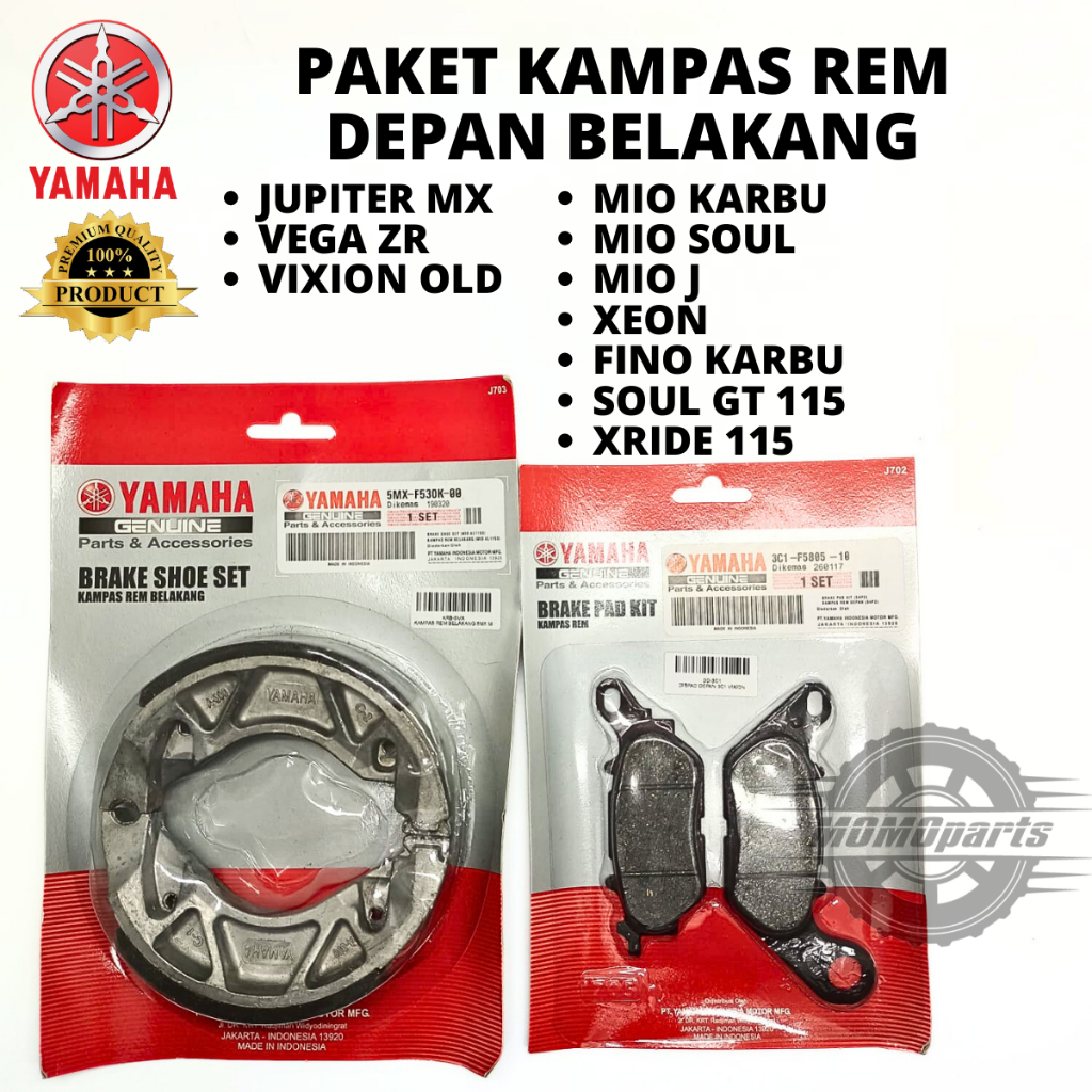 Jual ORIGINAL PAKET KAMPAS REM DEPAN BELAKANG TROMOL 5MX 3C1 YAMAHA MIO OLD LAMA KARBU SPORTY ...