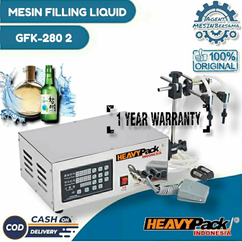 Jual Mesin Filling liquid GFK-280 2 Mesin Pengisi Cairan Otomatis 2 Noozle Heavypack | Shopee ...