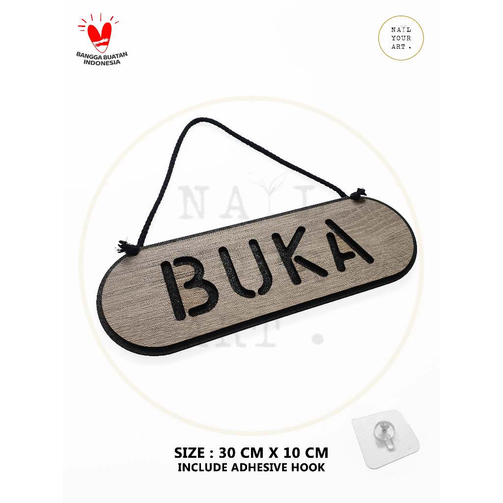 Jual SIGN OPEN CLOSED / BUKA TUTUP ROUNDED - Nail Your Art - Signage ...