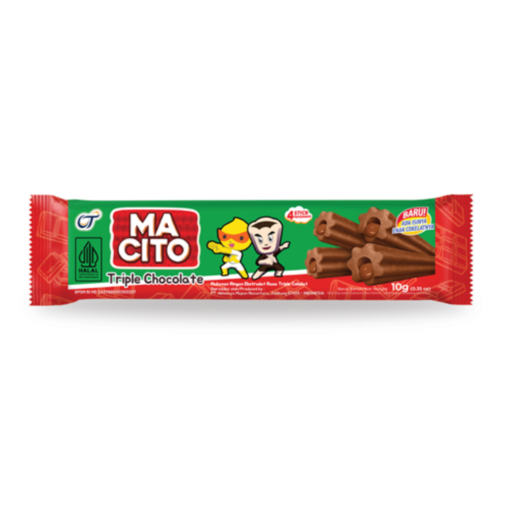 Jual MACITO Triple Chocolate Box Makanan Ringan Snack @10 gram (1 box ...